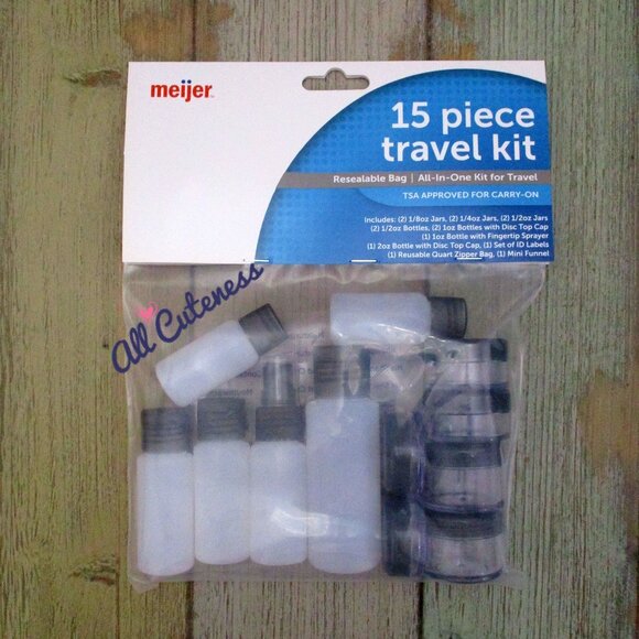 Meijer | Storage & Organization | Travel Kit Mini Bottle And Jars ...
